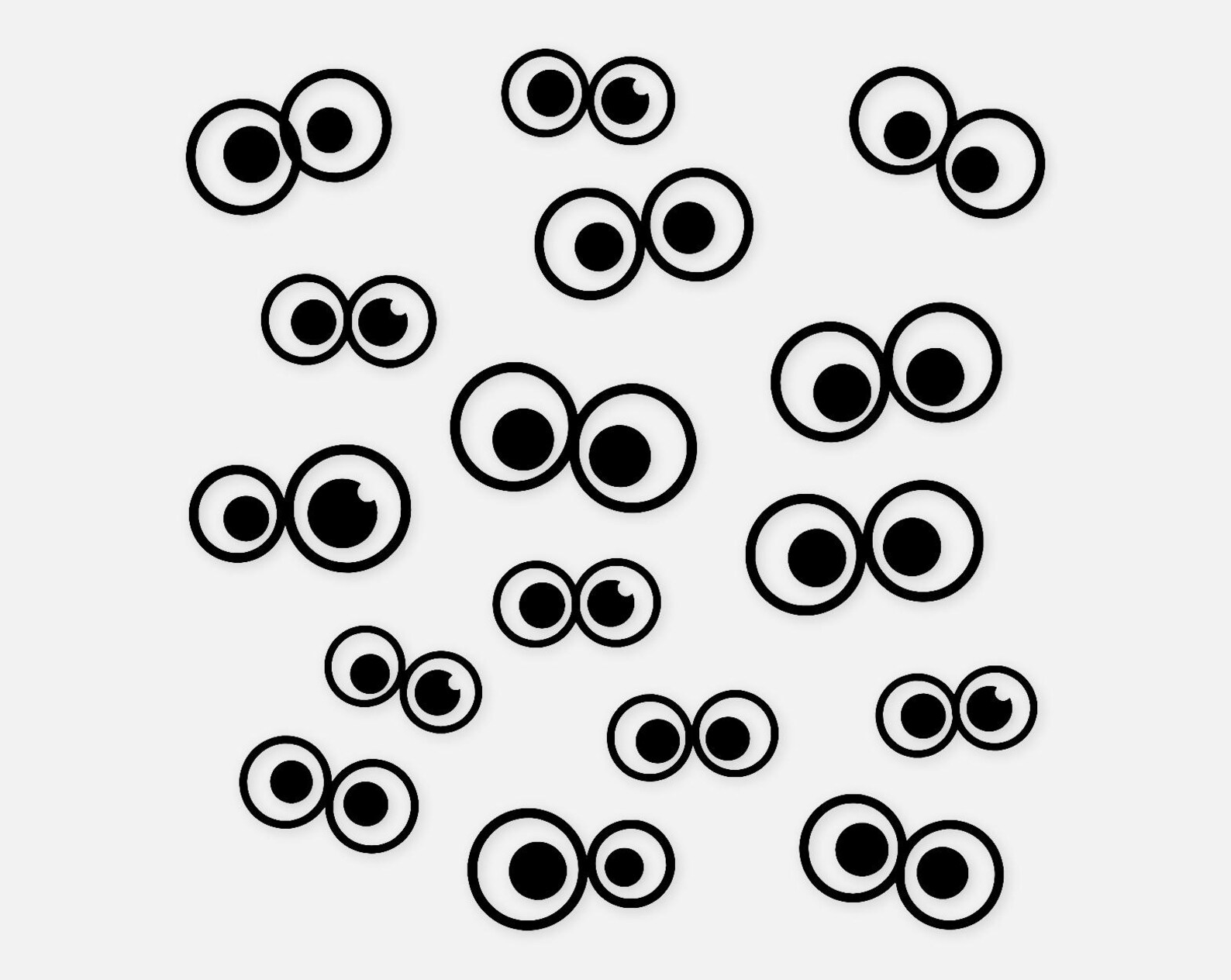 Wiggly Googly Eyes Svg Png: Bold Design for Crafts - Etsy