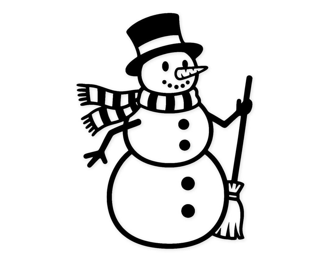 Classic Snowman Svg Png: Bold & Clean Cut File for Holiday Crafts - Etsy