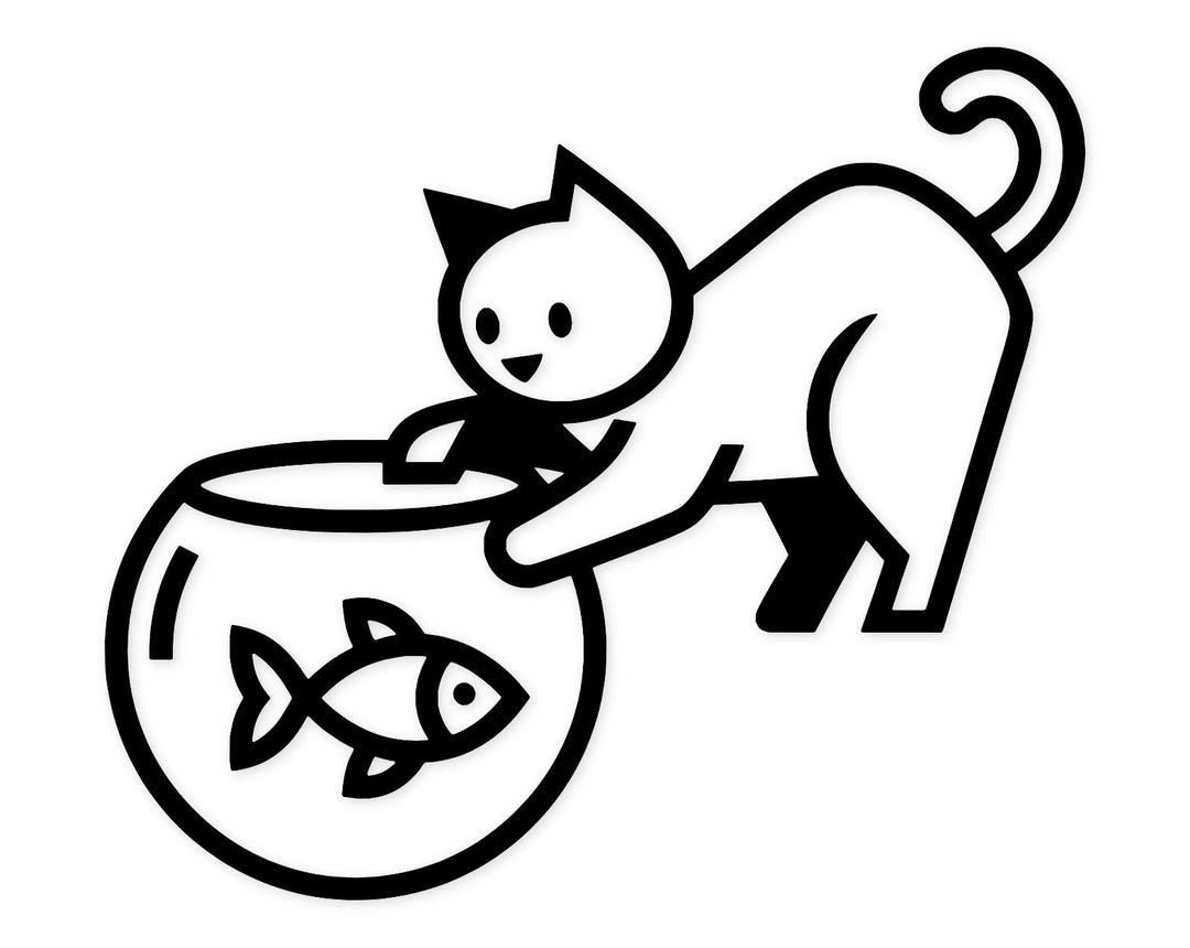 Curious Cat Svg Png: Minimalist Design for T-shirts - Etsy