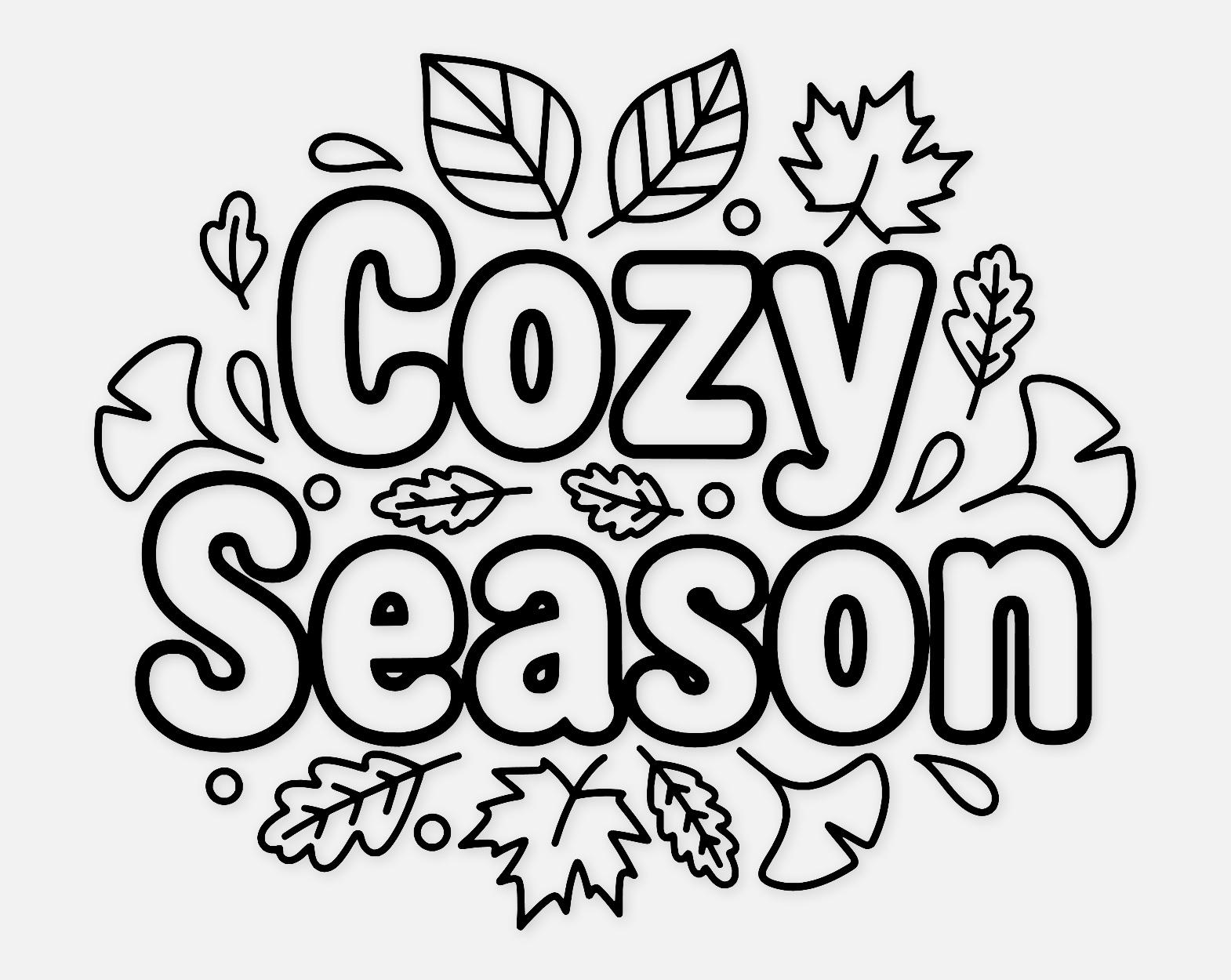 Cozy Season Typography Svg Png: Bold Hand-lettered Design for T-shirts ...
