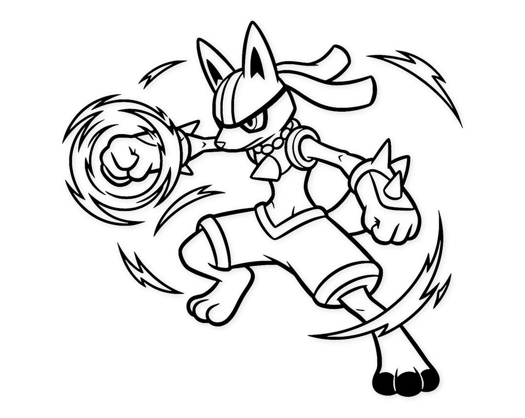 Battle Ready Lucario Svg Png: Cut Ready Digital Design for Cricut ...