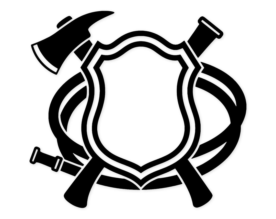 Firefighter Badge Svg Png: Bold Silhouette for Creative Projects - Etsy
