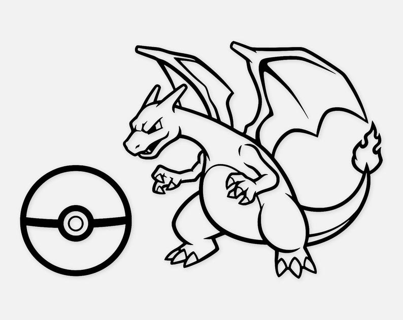 Charizard in Battle Svg Png: Cut Ready Digital Design for Cricut ...