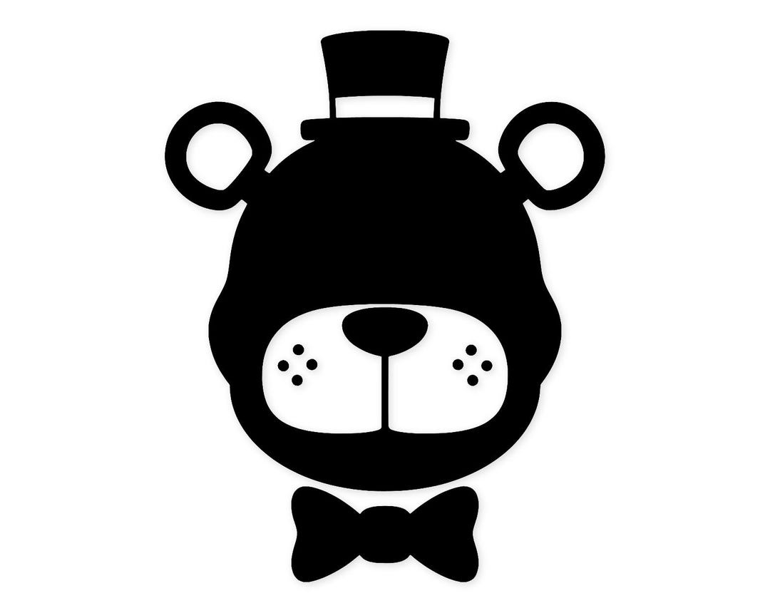 Freddy Fazbear Svg Png: Clean Silhouette Cut File for T-shirts - Etsy