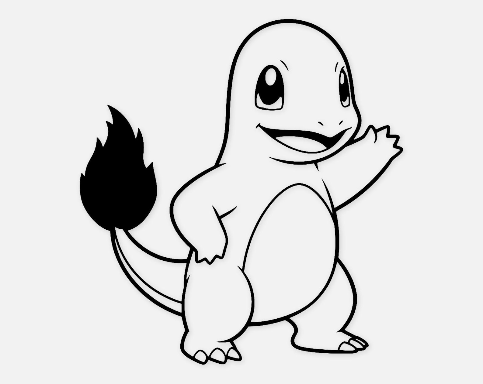 Charmander Waving Hello Svg Png: Cut Ready Digital Design for Cricut ...