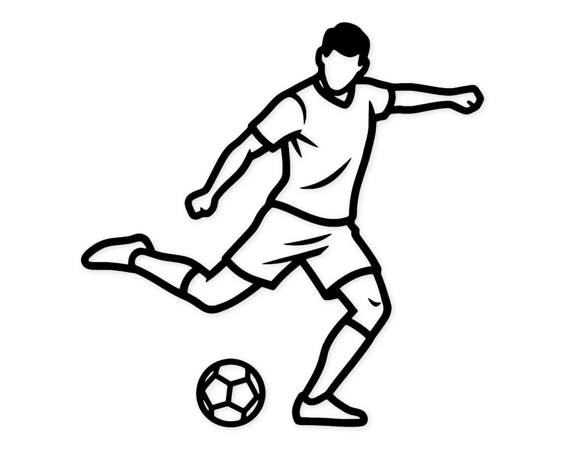 Football Player Icon Svg Png: Bold Vector Design for T-shirts - Etsy