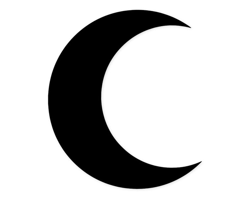 Crescent Moon Icon Svg Png: Minimalist Design for Crafting - Etsy