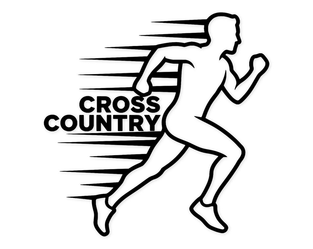 Runner in Action Svg Png: Bold Outline Cut File for Sports Projects ...