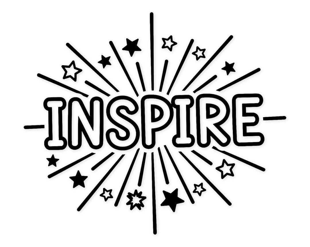 Inspire Svg Png: Bold Hand-lettered Design for Creative Projects - Etsy