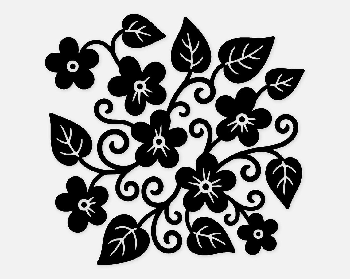 Violet Bouquet Svg Png: Cut Ready Digital Design for Cricut Silhouette ...