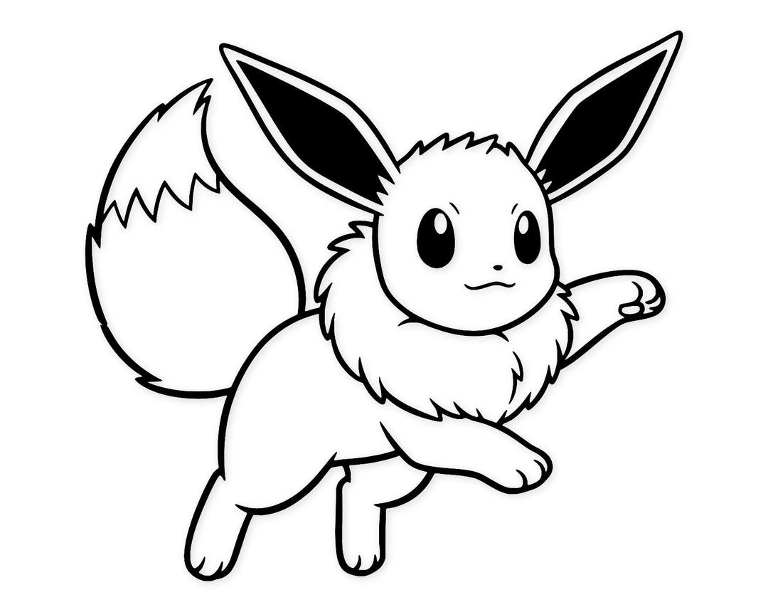 Playful Eevee Svg Png: Cut Ready Digital Design for Cricut Silhouette ...
