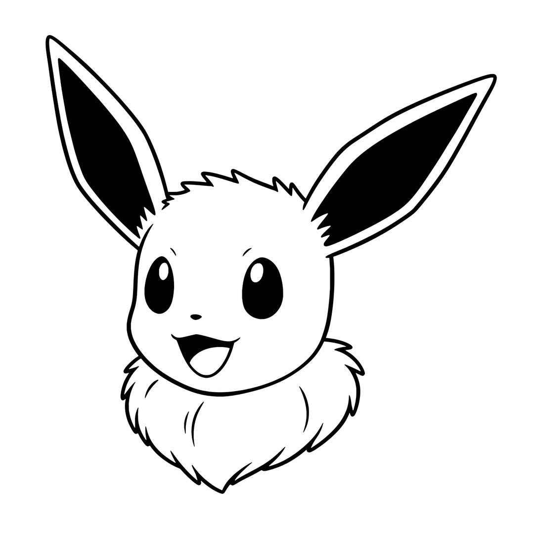Cute Eevee Head Svg Png: Whimsical Design for Crafts - Etsy
