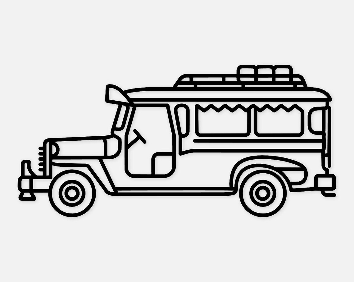 Classic Jeepney Svg Png: Bold Cut File for T-shirts - Etsy