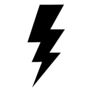 Bold Lightning Bolt Svg Png: High Contrast Cut File for Stickers - Etsy