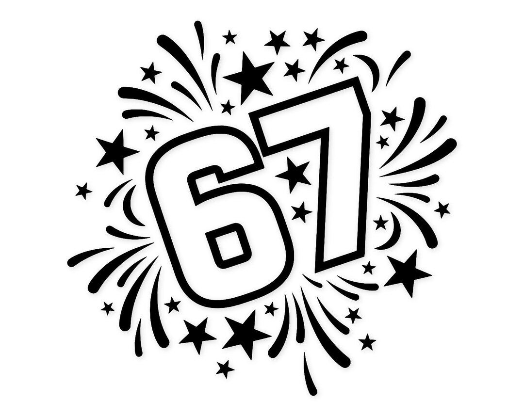 67 Svg Png: Bold Star Design for Celebrations - Etsy