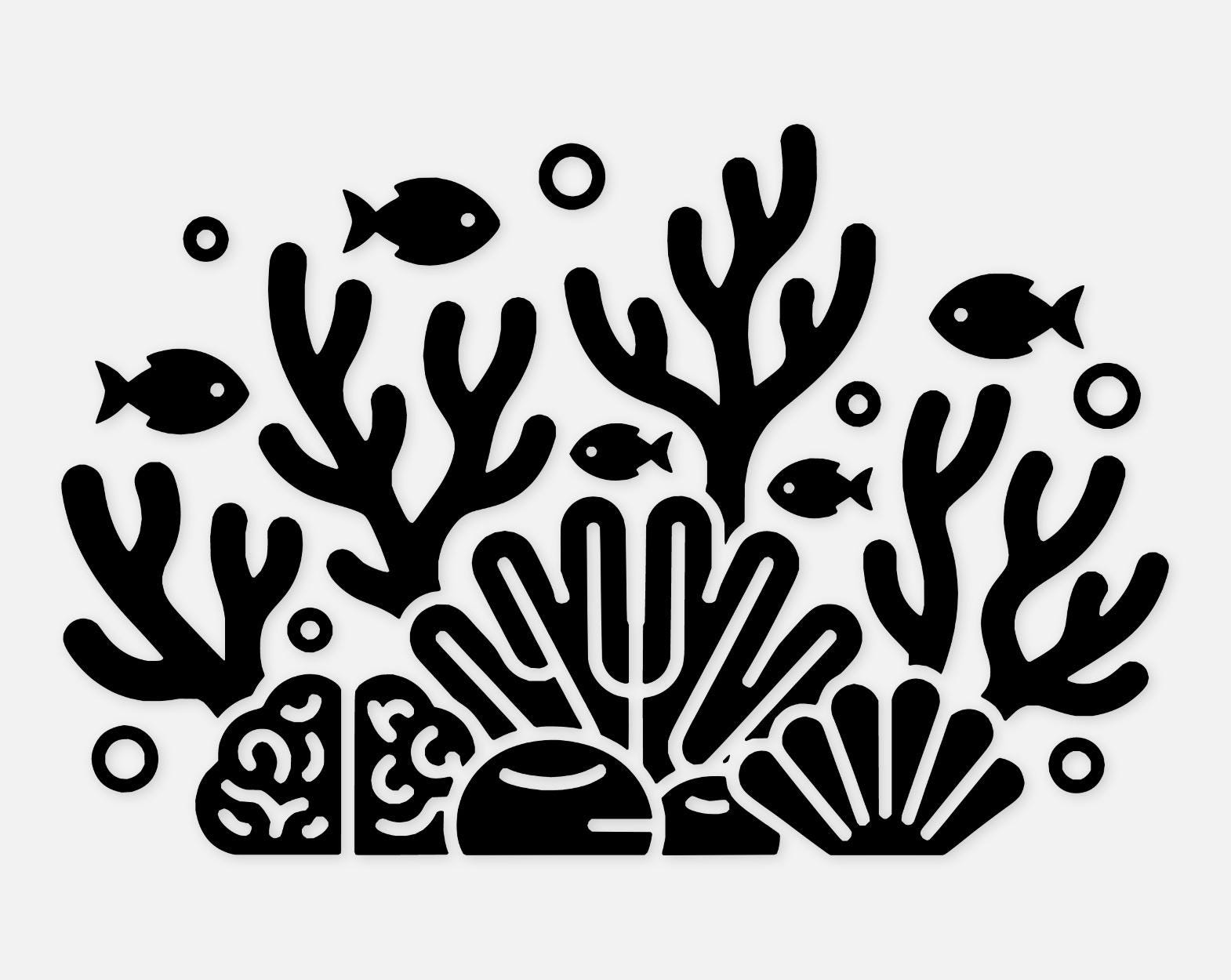 Coral Reef Scene Svg Png: Cut Ready Digital Design for Cricut ...