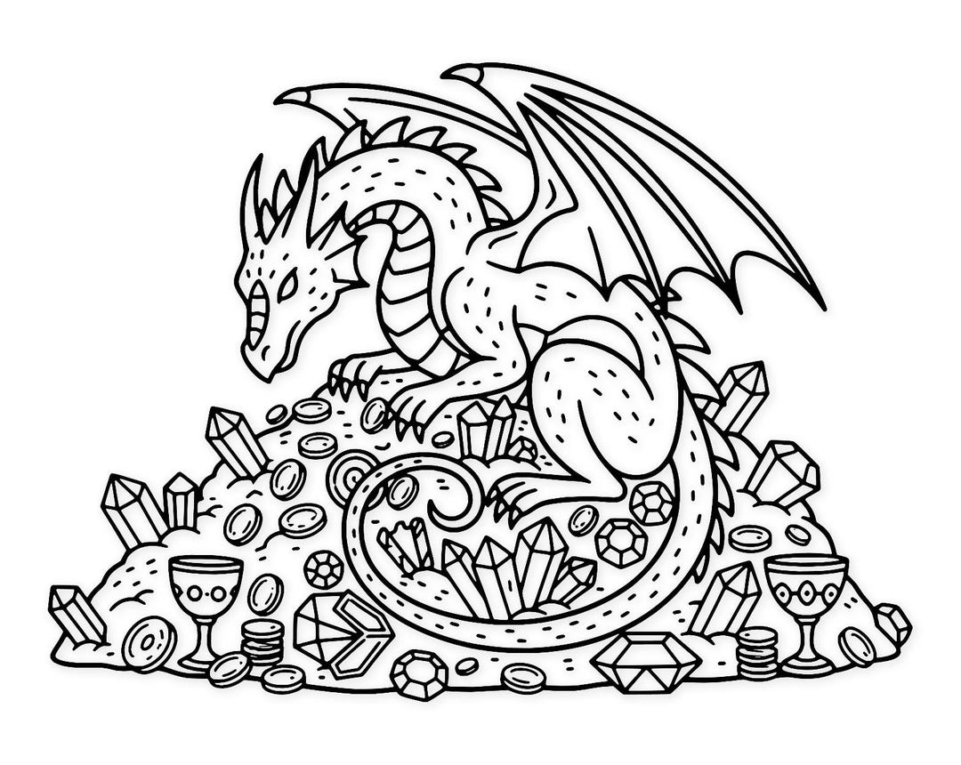 Dragon Treasure Svg Png: High Contrast Cut File for Crafting - Etsy