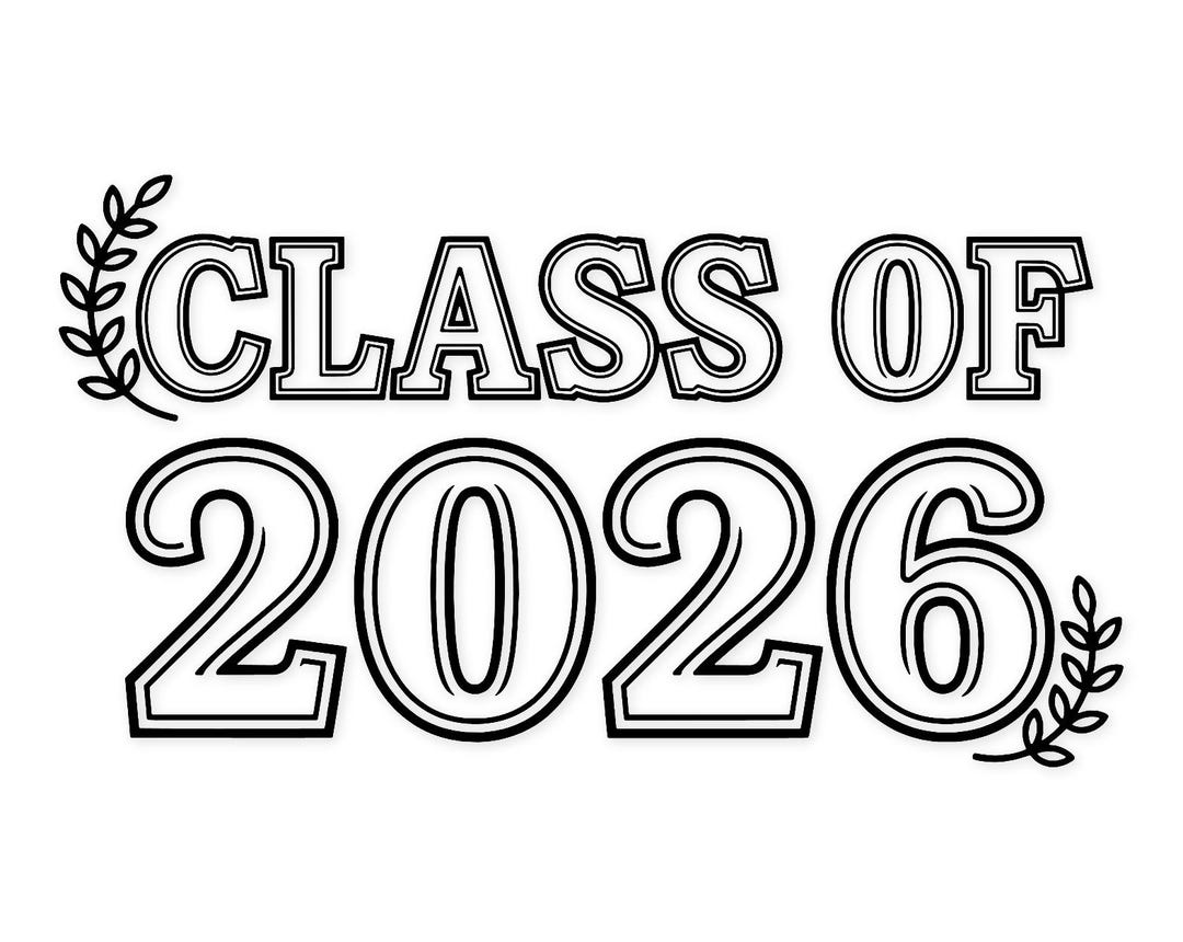 Class of 2026 Svg Png: Bold Typography for Graduates - Etsy