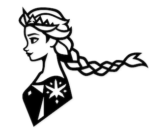 Elsa Face Icon Svg Png: Cut Ready Digital Design for Cricut Silhouette ...