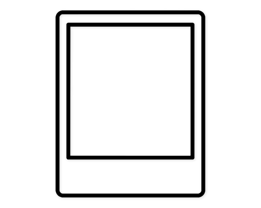 Classic Polaroid Frame Svg Png: Clean Outline for Scrapbooking - Etsy