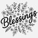 Blessings Svg Png: Elegant Floral Design for Home Decor - Etsy