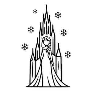 Elsa With Ice Castle Svg Png: Cut Ready Digital Design for Cricut ...