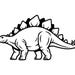 Stegosaurus Svg Png: Bold Outline Cut File for Kids' Crafts - Etsy