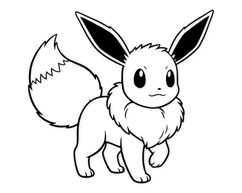 Eevee Icon Svg Png: Bold Lines for Cricut Projects - Etsy Canada