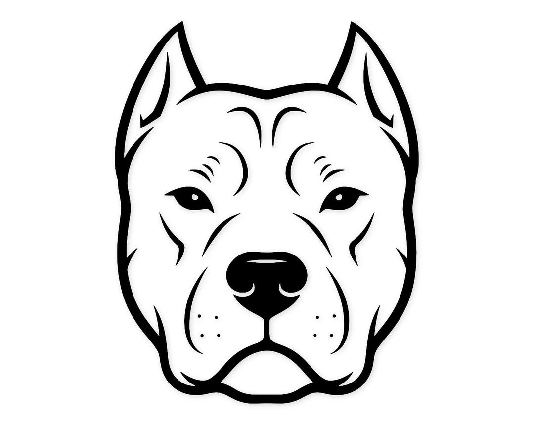 Pitbull Icon Svg Png: Cut Ready Digital Design for Cricut Silhouette - Etsy