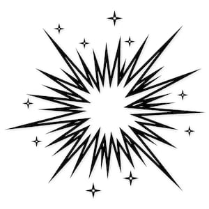 Sparkling Star Burst Svg Png: Cut Ready Digital Design for Cricut ...