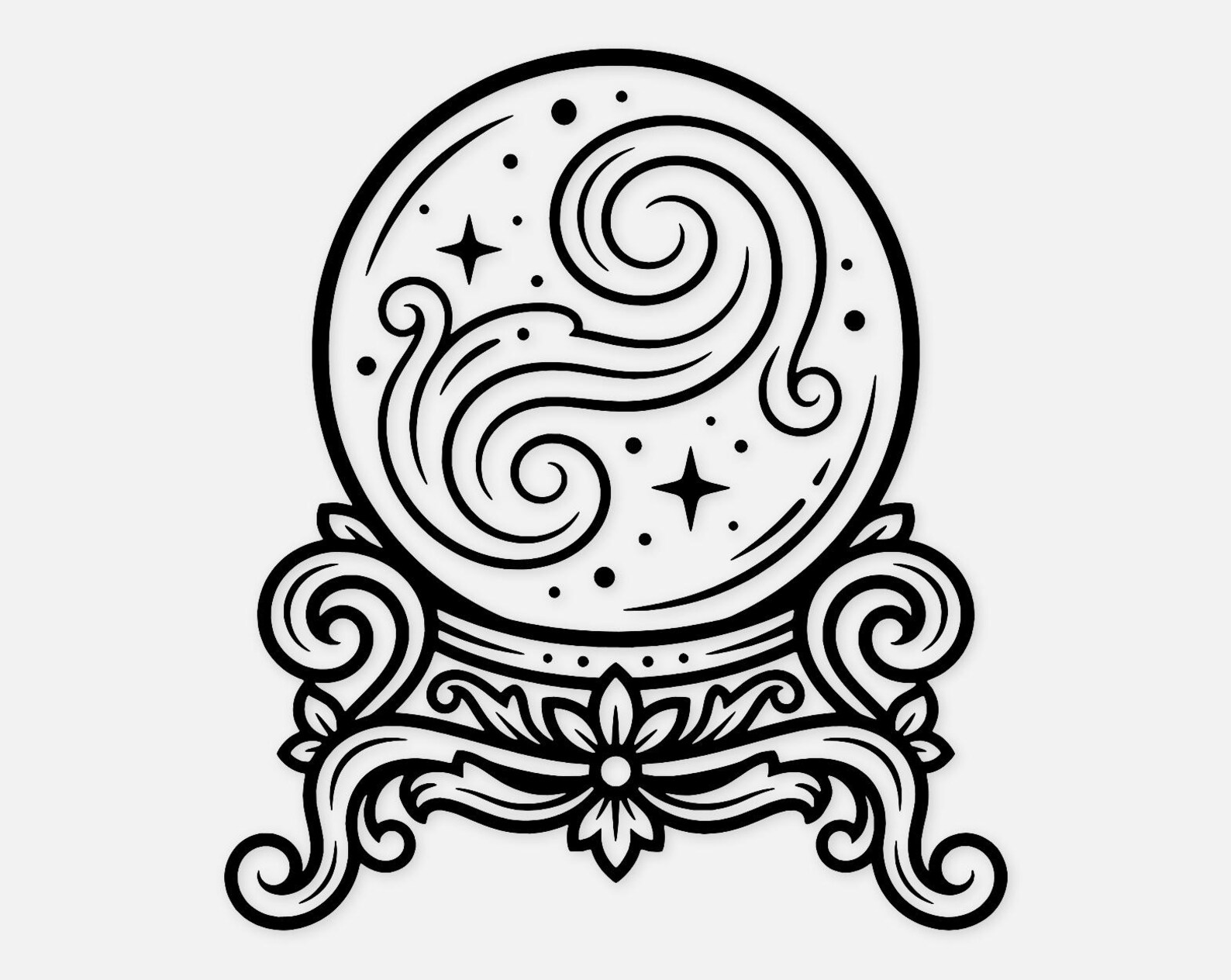 Crystal Ball Design Svg Png: Cut Ready Digital Design for Cricut ...
