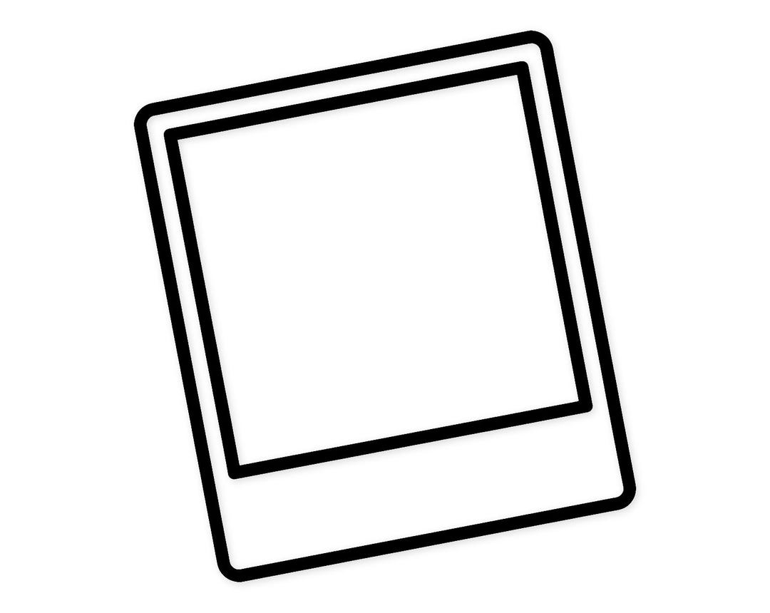 Retro Polaroid Frame Svg Png: Bold Outline for Crafts - Etsy