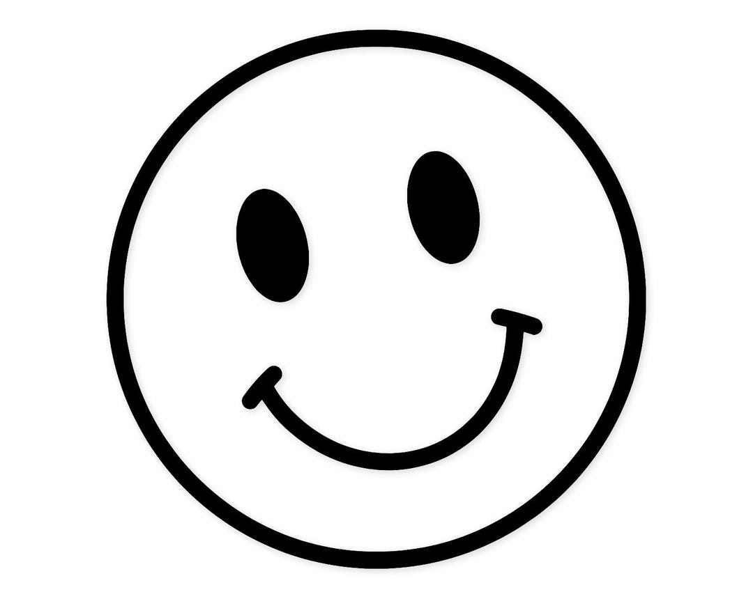 Classic Smiley Icon Svg Png: Bold High Contrast Design for T-shirts - Etsy