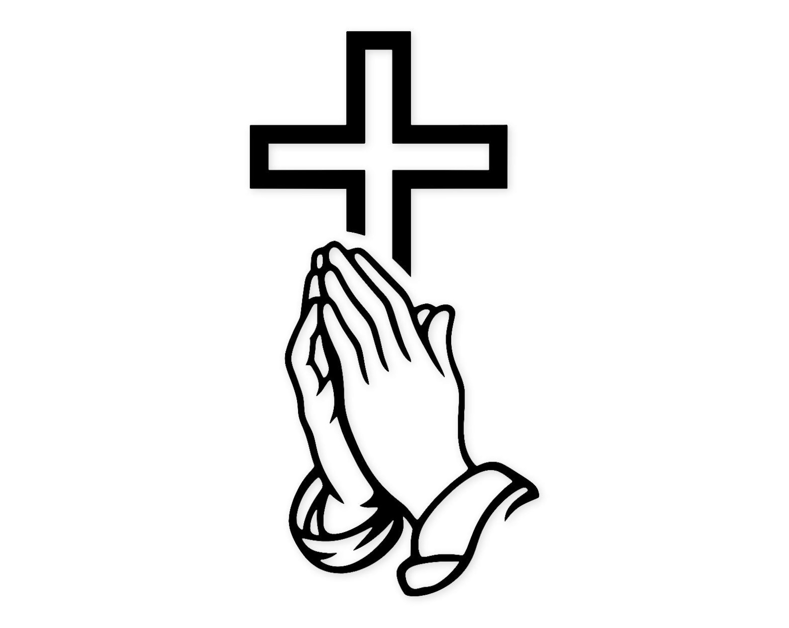 Cross With Prayer Hands Svg Png: Minimalist Design for Digital Crafting ...
