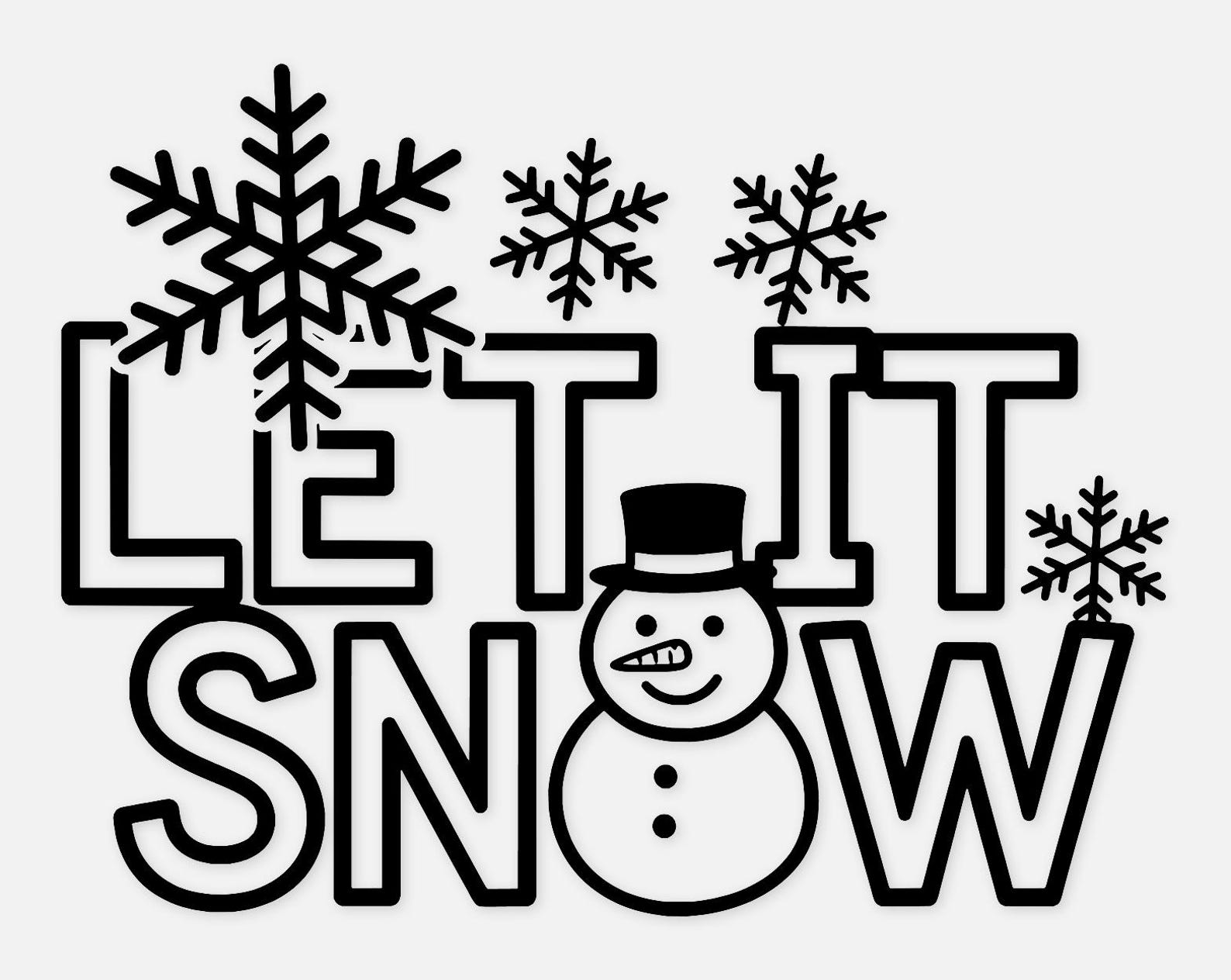 Let It Snow Typography Svg Png: Cut Ready Digital Design for Cricut ...