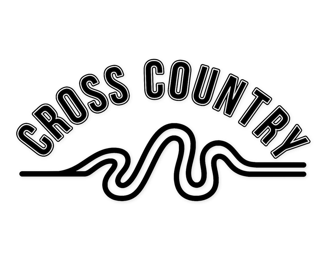 Cross Country Text Art Svg Png: Cut Ready Digital Design for Cricut ...