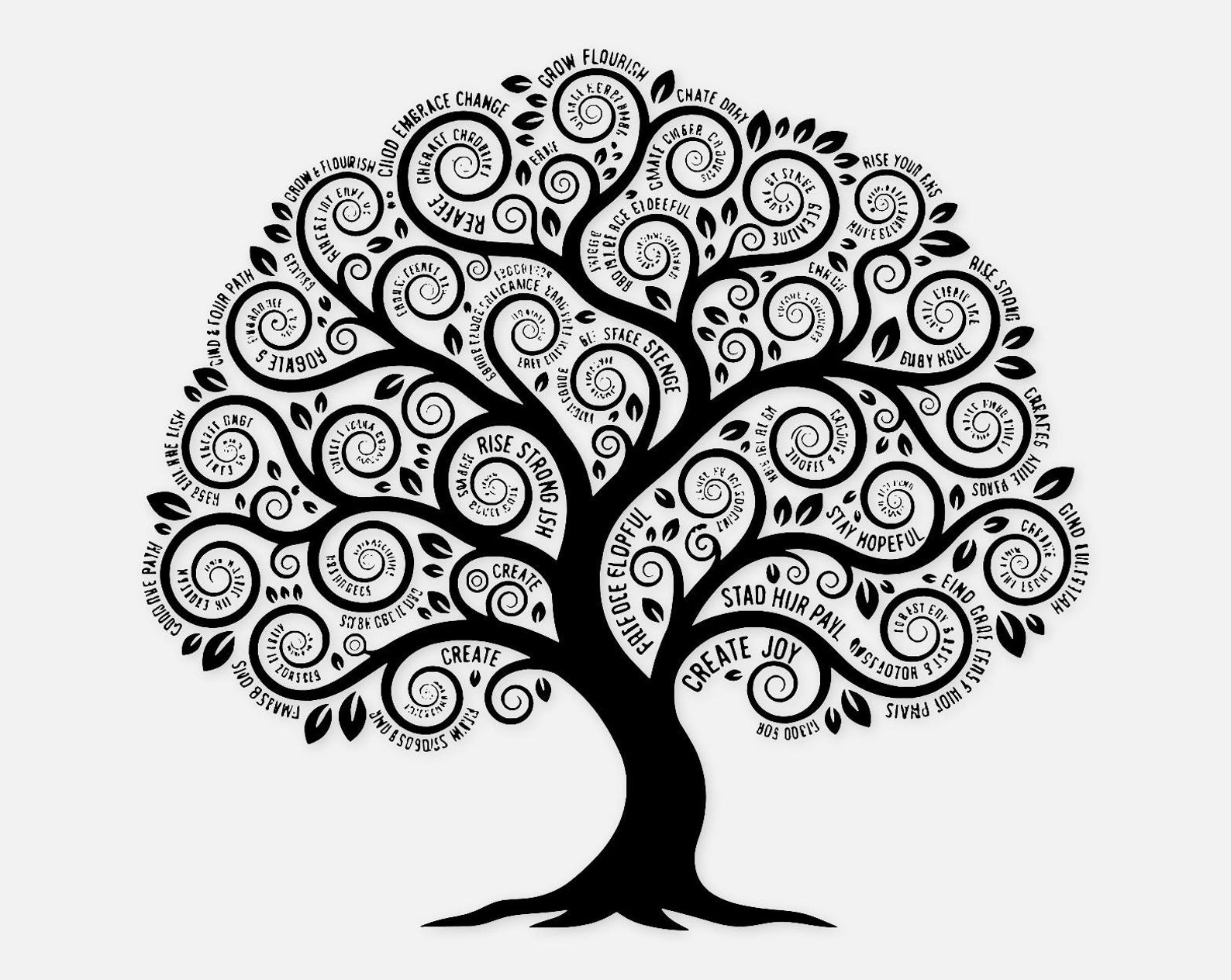 Inspirational Tree Scene Svg Png: Cut Ready Digital Design for Cricut ...