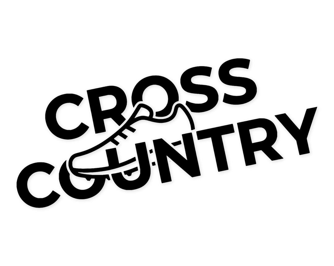 Cross Country Svg Png: Bold Typography Cut File for Running - Etsy