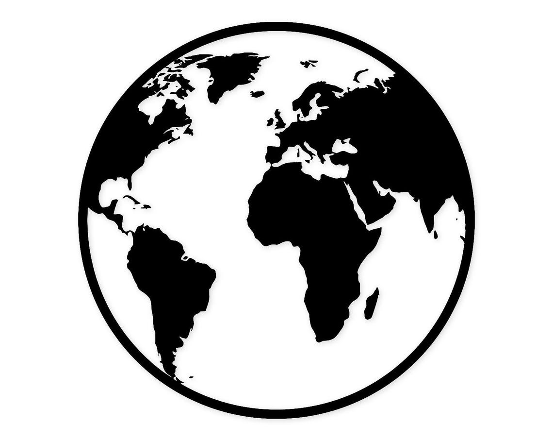 Global Silhouette Icon Svg Png: Cut Ready Digital Design for Cricut ...