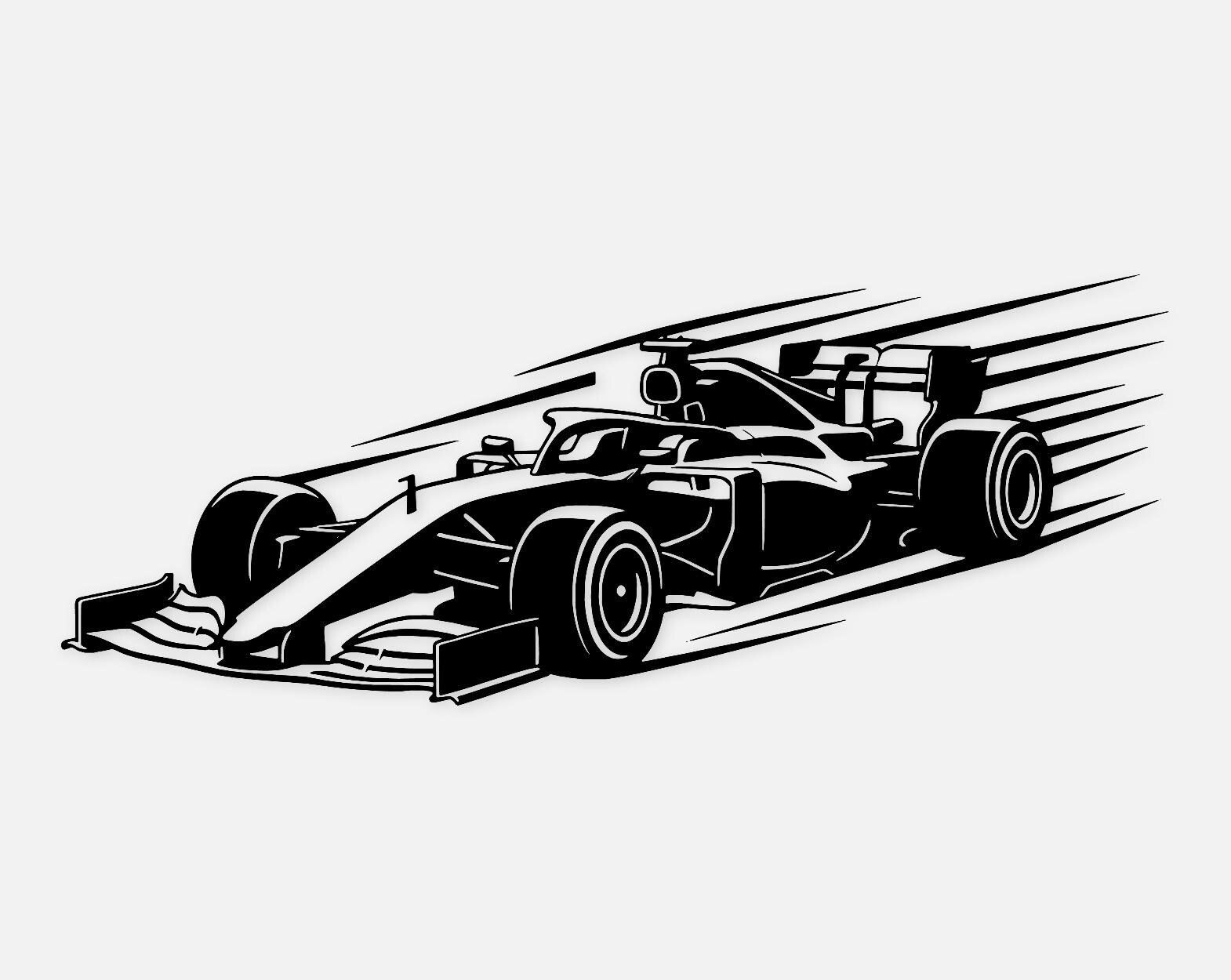 Speed Lines F1 Svg Png: Bold Black & White Design for Race Enthusiasts ...