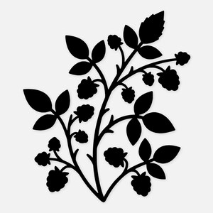 Blackberry Bush Silhouette Svg Png: Cut Ready Digital Design for Cricut ...