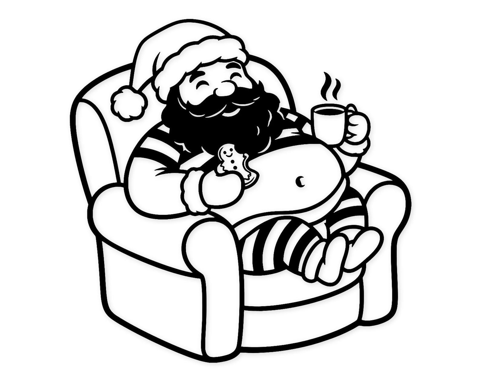 Santa Snoozing Svg Png: Cute Minimalist Design for Holiday Crafts - Etsy