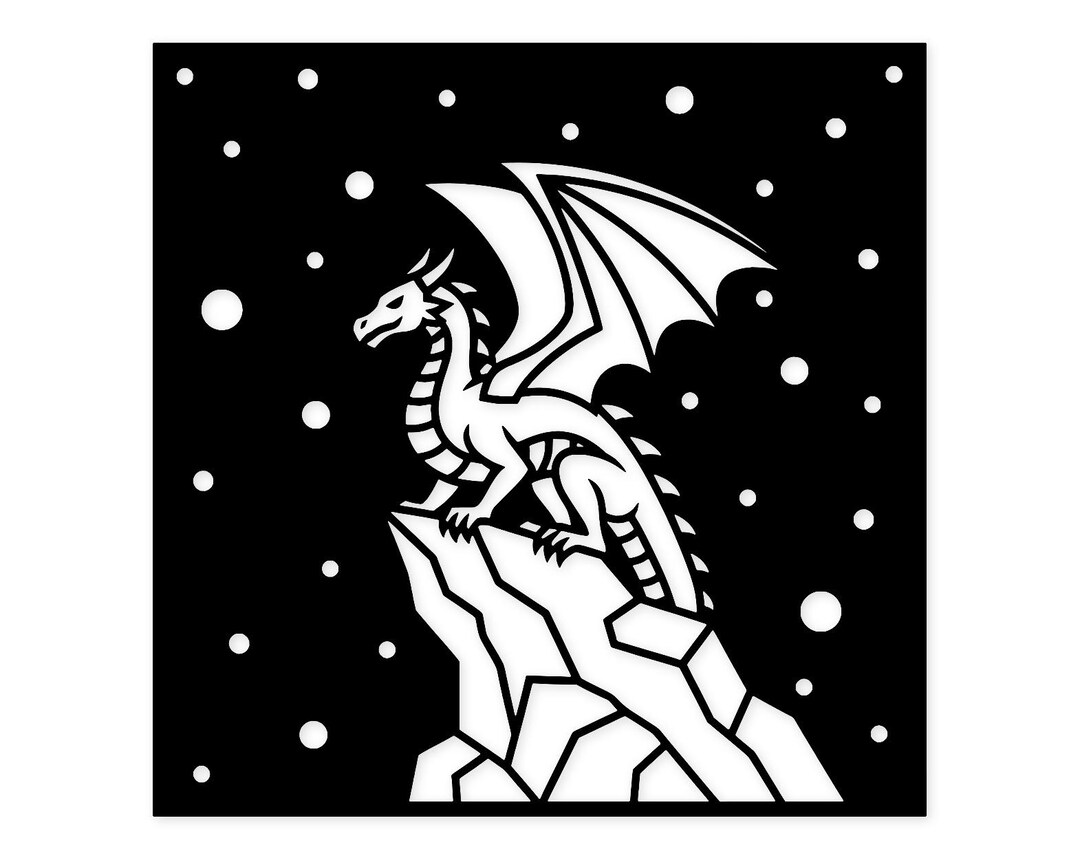 Heroic Dragon Scene Svg Png: Bold High Contrast Design for T-shirts - Etsy