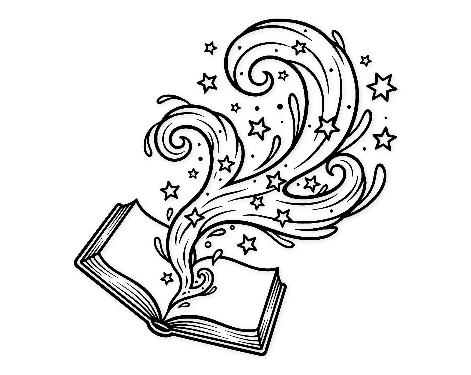 Enchanted Book Scene Svg Png: Whimsical Design for Crafts - Etsy