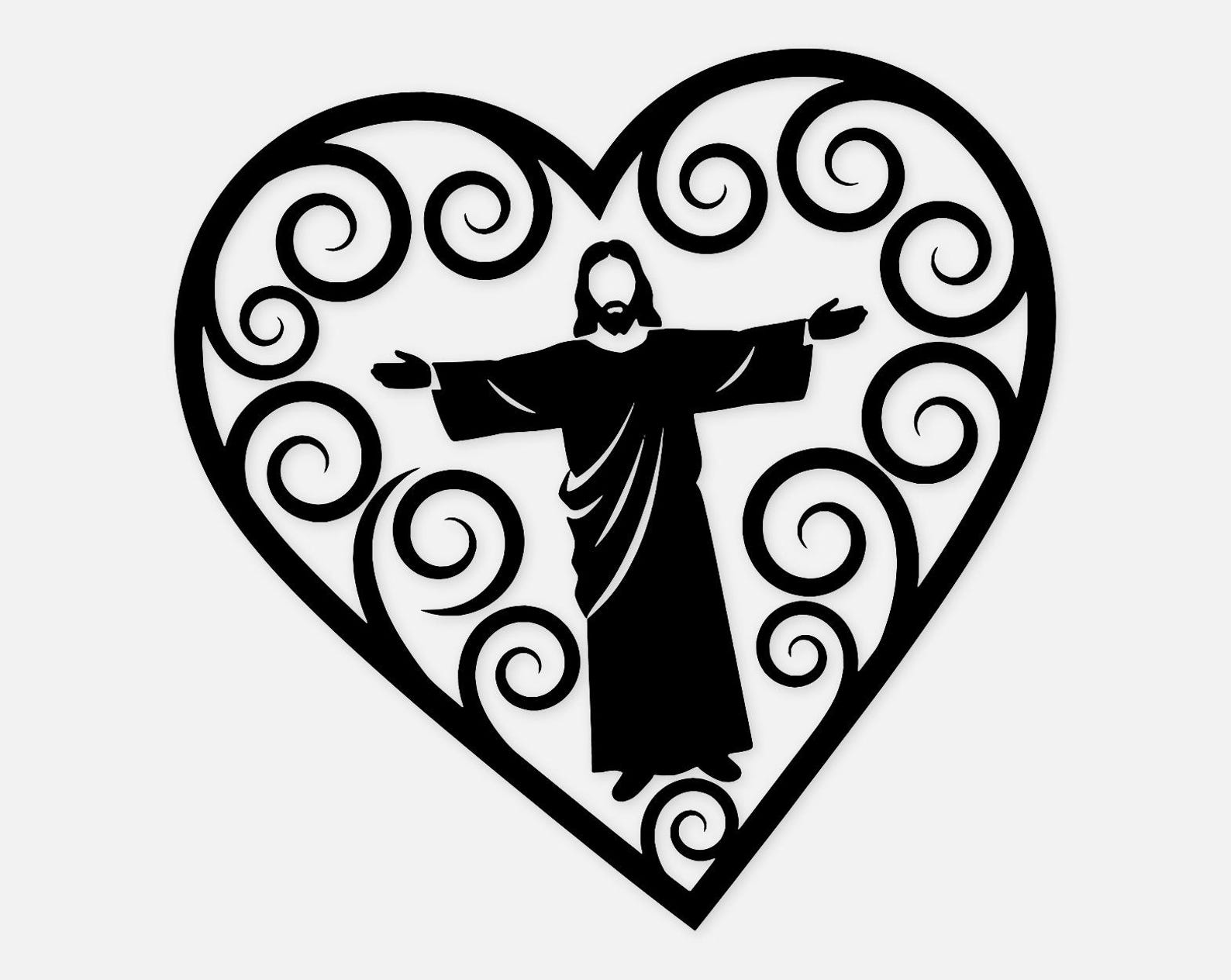 Heart of Jesus Svg Png: Elegant Design for Religious Crafts - Etsy