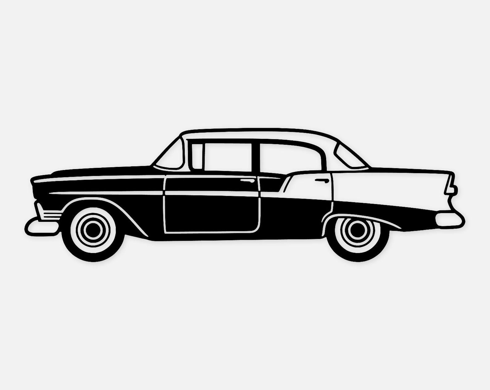 Classic Car Profile Svg Png: Bold Silhouette for Cricut - Etsy