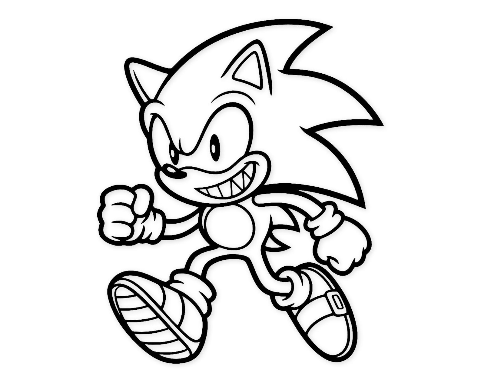 Sonic Character Icon Svg Png: Bold Outline for Crafts - Etsy