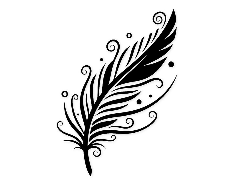 Feather Icon Svg Png: Bold Outline Design for Cutting - Etsy UK