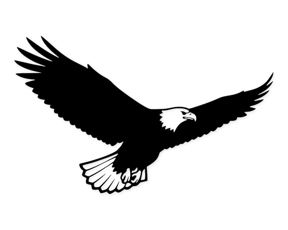 Eagle in Flight Svg Png: Bold Cut File for Crafts - Etsy
