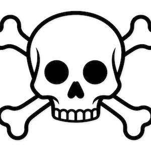 Skull & Crossbones Svg Png: gedurfd ontwerp voor T-shirts - Etsy Nederland